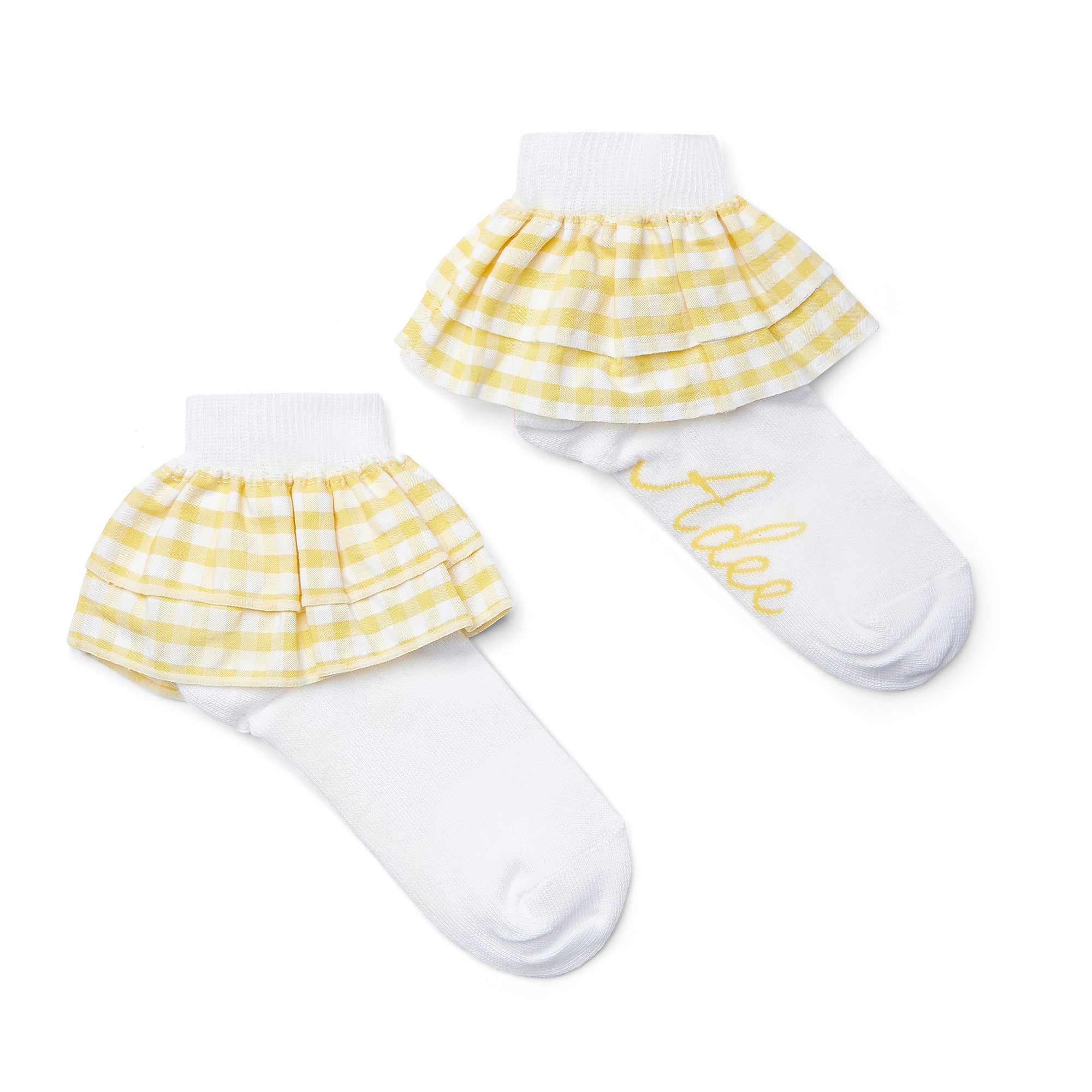 SS25 A Dee Dina Check Frill Ankle Socks – Liquorice Kids